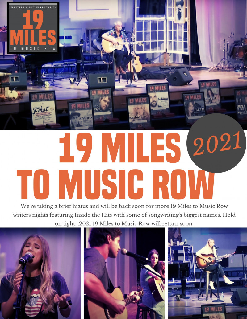 19 Miles To Music Row Writers Night - Franklin First United Methodist ...